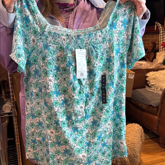 Lands' End | Tops | Lands End Island Aqua Top | Poshmark